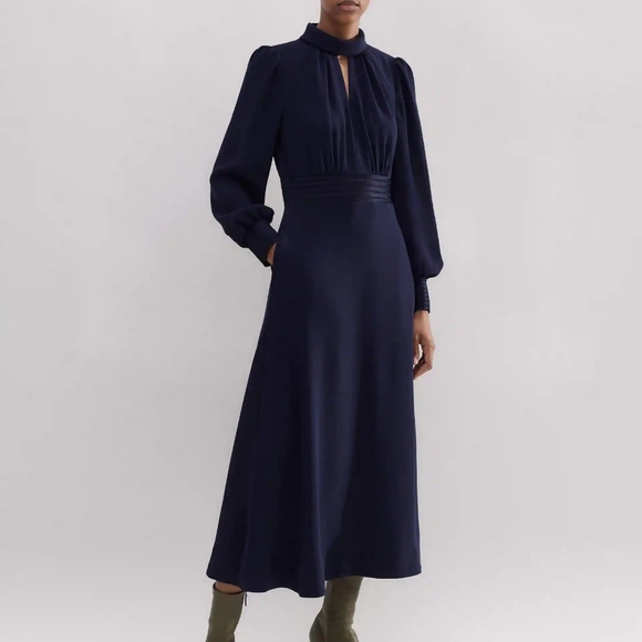 ME+EM | Dresses | Meem Crepe Ladder Trim Maxi Dress | Poshmark